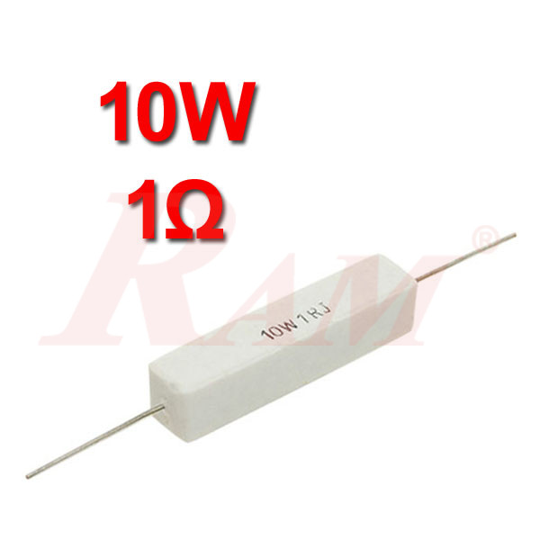Ceramic Power Resistor 10W / 1Ω | RAM Electronics website